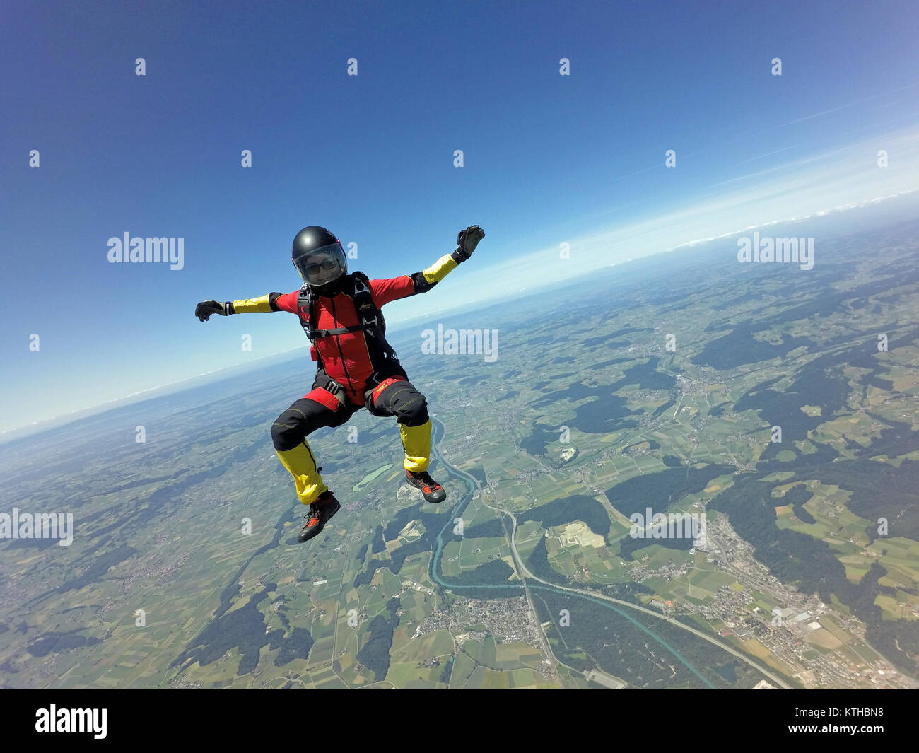 Look at this skydiving girl which is training the head up position over ...