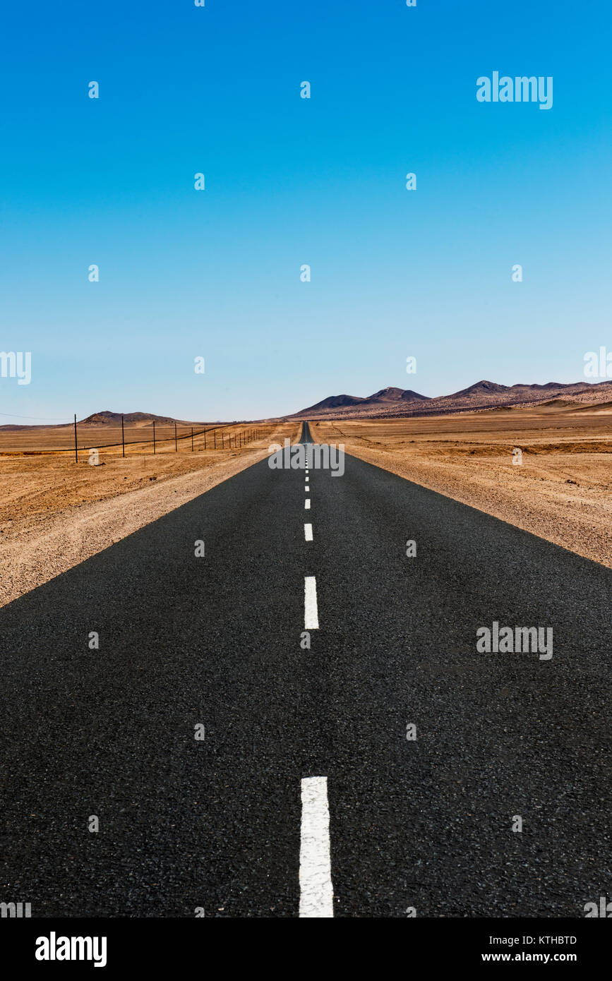 Tar road in the desert, Namibia Stock Photo - Alamy