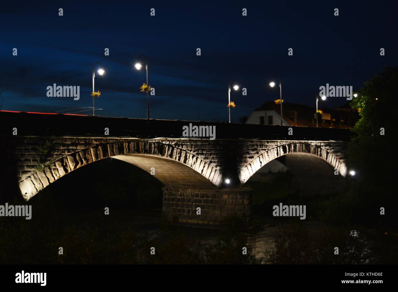 bridge at night Stock Photo - Alamy