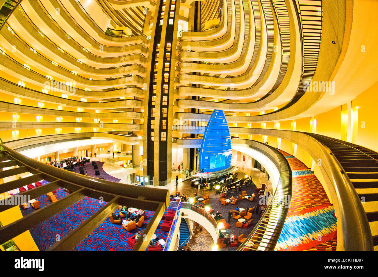 Inside Marriott Hotel , Atlanta ,capital of Georgia, USA Stock Photo ...