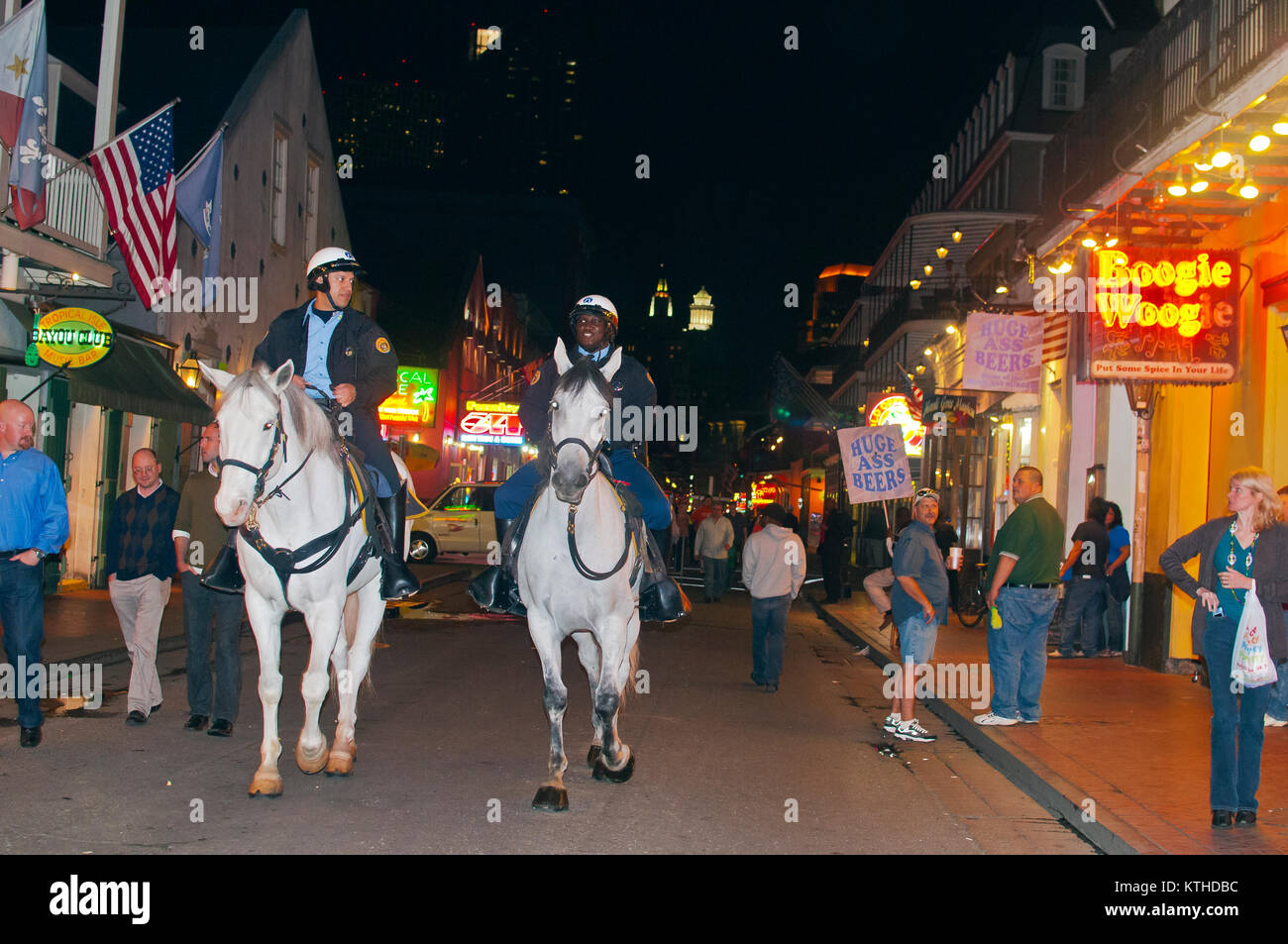Ranger police patrol in the night French Quarter, New Orleans, state of ...