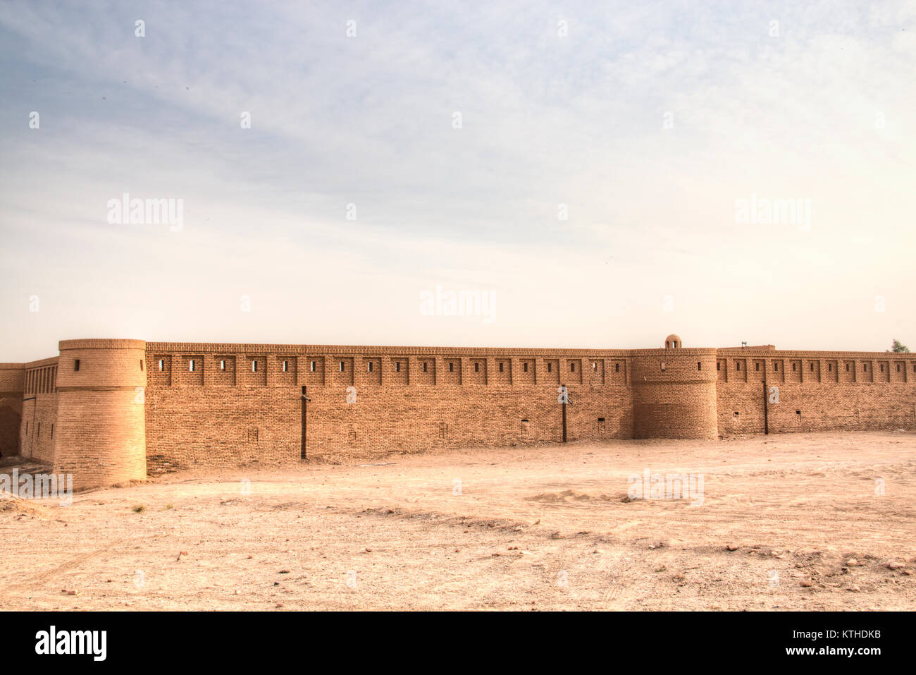 An ancient Iranian caravanserai (caravan serai) in the Maranjab desert ...