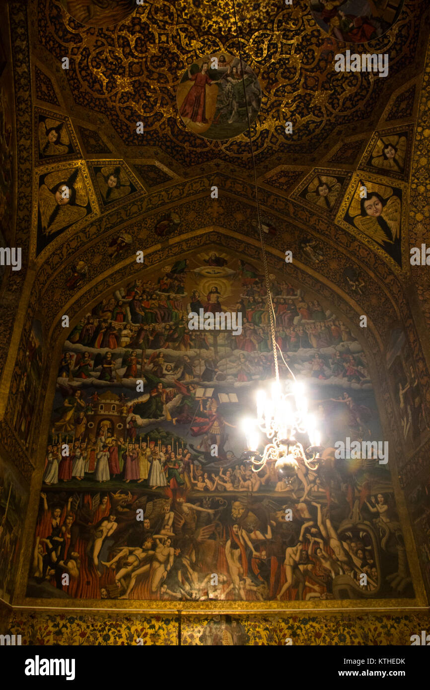Inside the Vank Cathedral, the Armenian church in the Julfa ...