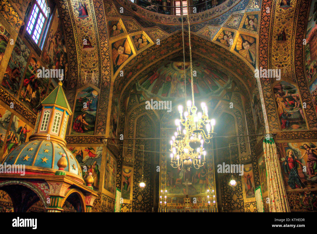 Inside the Vank Cathedral, the Armenian church in the Julfa ...