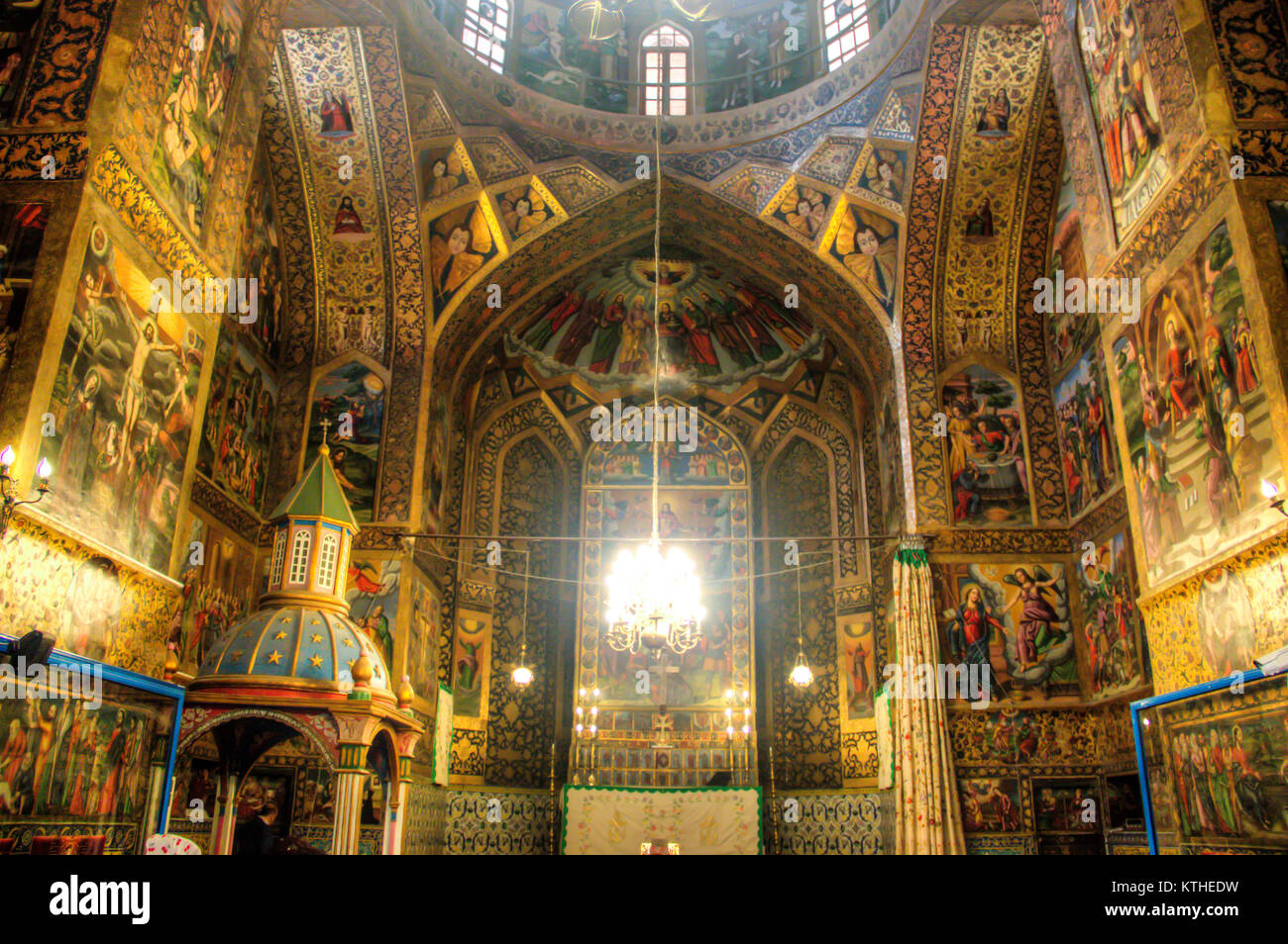 Inside the Vank Cathedral, the Armenian church in the Julfa ...