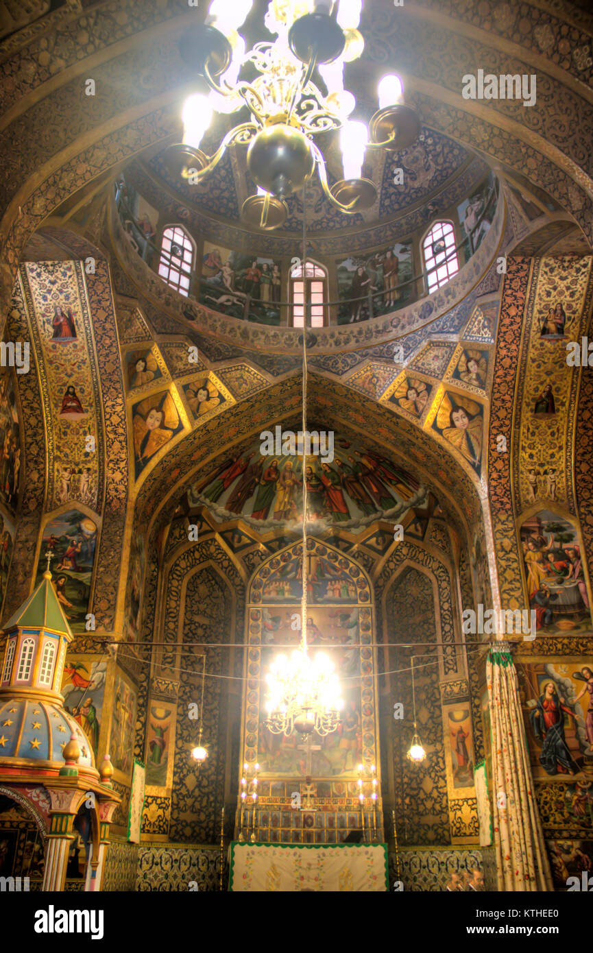 Inside the Vank Cathedral, the Armenian church in the Julfa ...