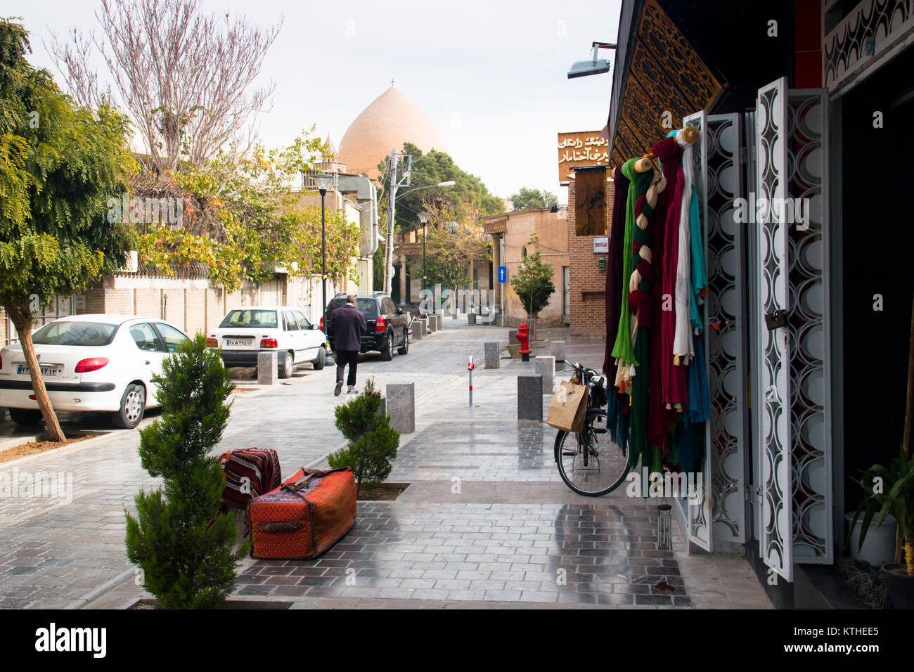 ISFAHAN, IRAN – NOVEMBER 2017: Street in the Jolfa neighborhood in the ...