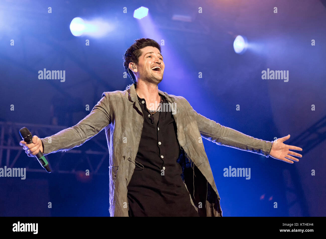 The Irish pop rock band The Script performs a live concert at the ...