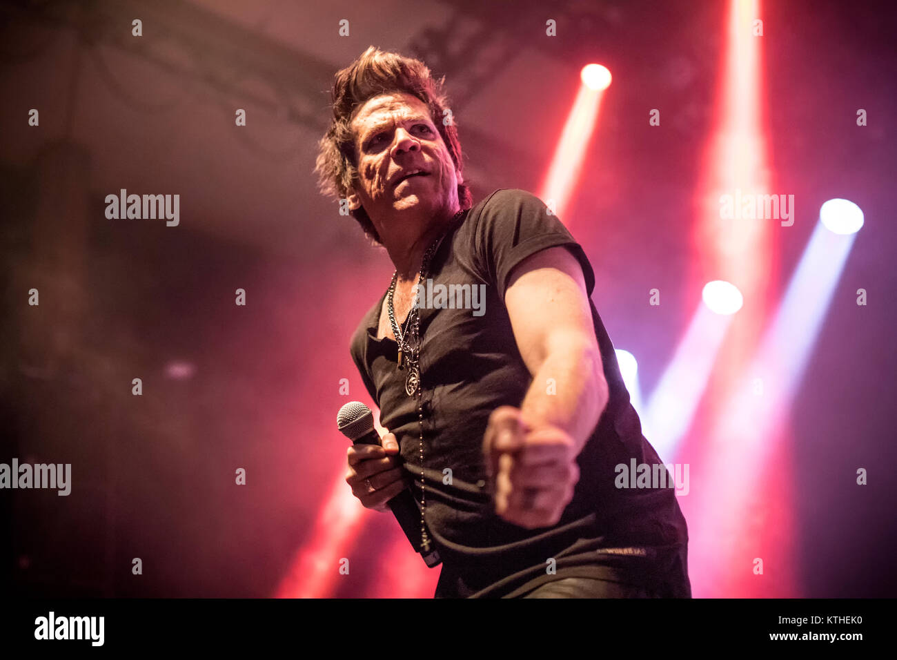 The Norwegian heavy metal band TNT performs a live concert at ...