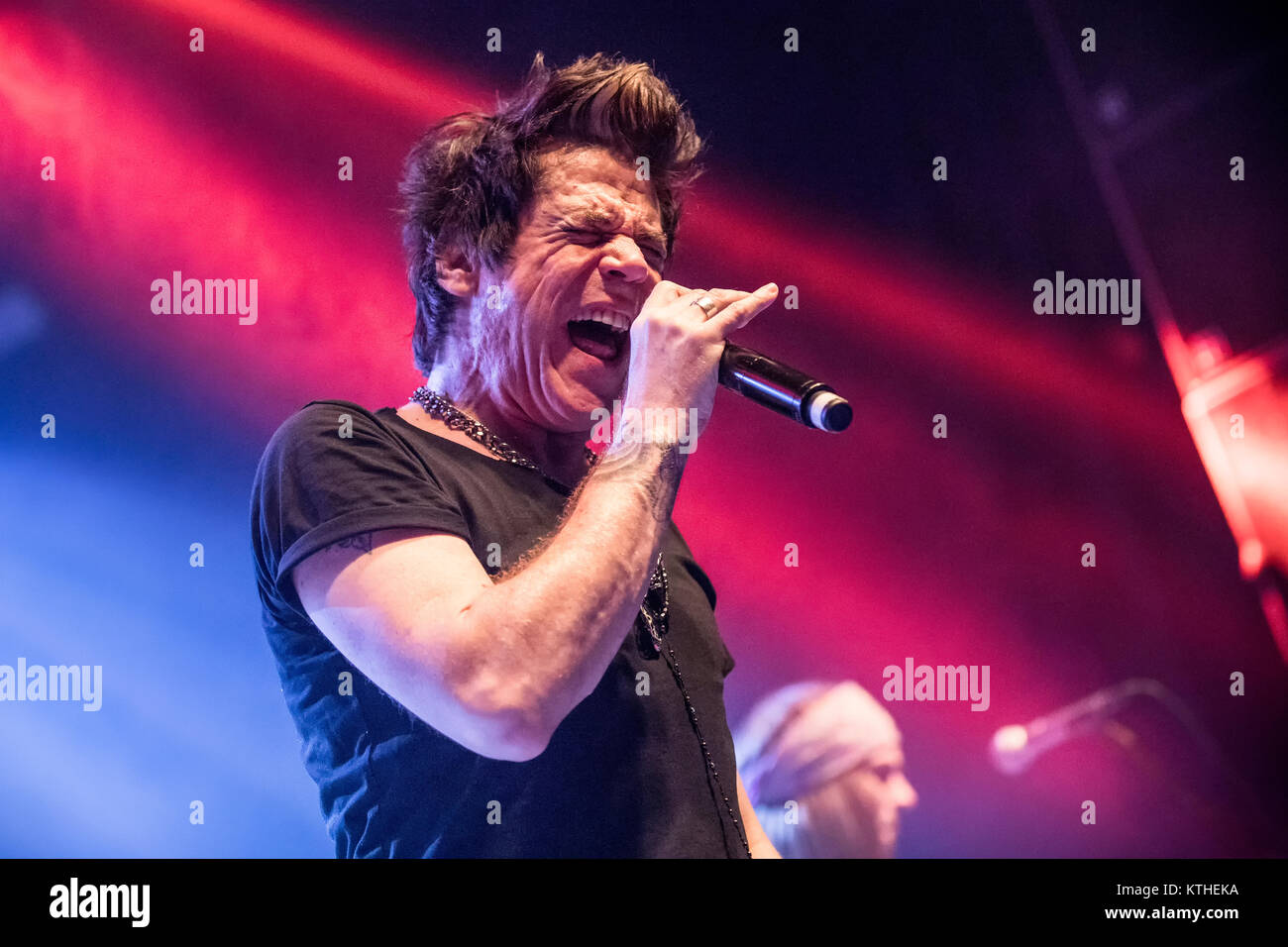 The Norwegian heavy metal band TNT performs a live concert at ...