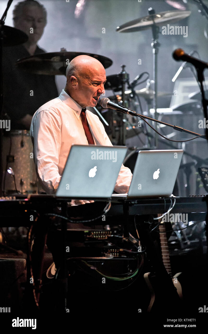 The British new wave band Ultravox performs a live concert at ...