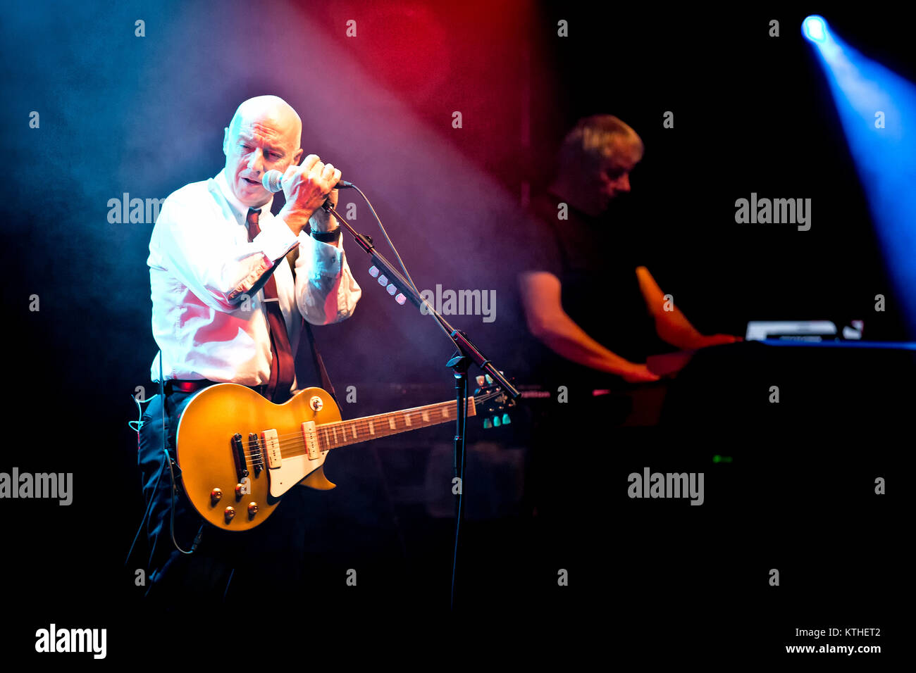 The British new wave band Ultravox performs a live concert at ...