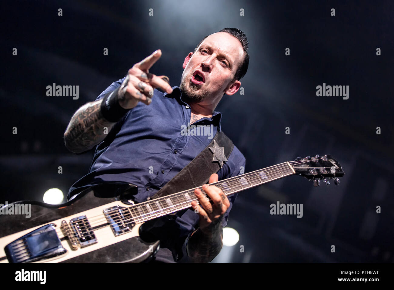 The Danish hard rock band Volbeat performs a live concert at Spektrum ...