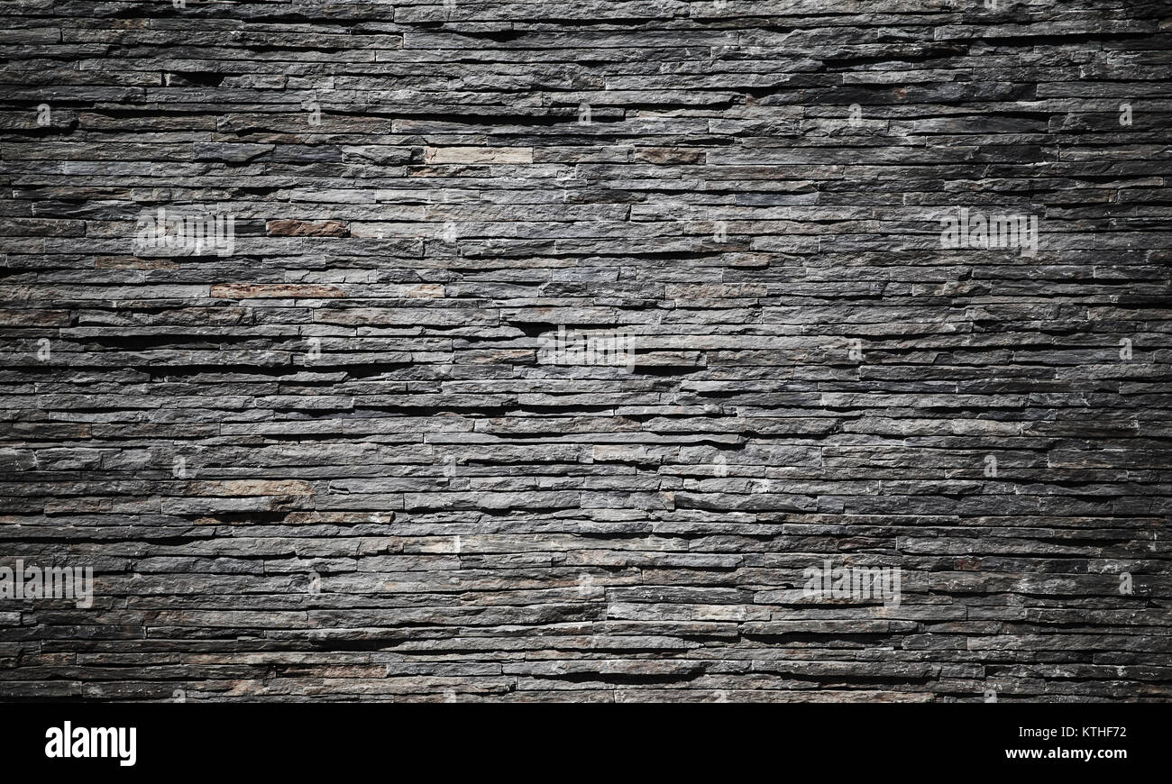 Decorative dark stone wall, flat background photo texture Stock Photo ...