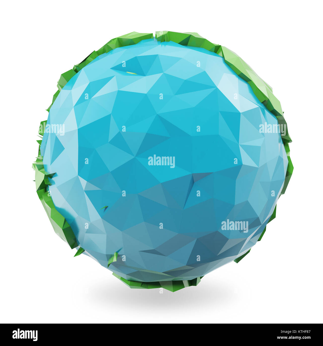 3d illustration Polygonal style illustration of earth. Low poly earth ...