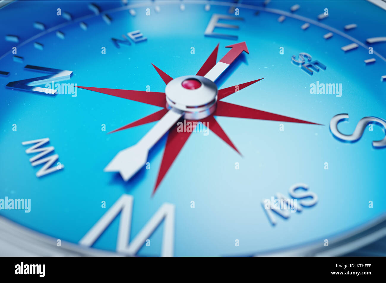 Compass Direction, Blue Tint Background, 3d rendering Stock Photo - Alamy