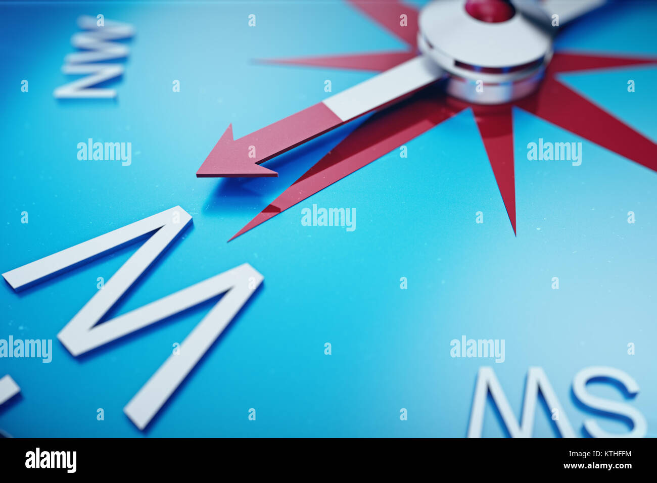 Compass Direction, Blue Tint Background, 3d rendering Stock Photo - Alamy