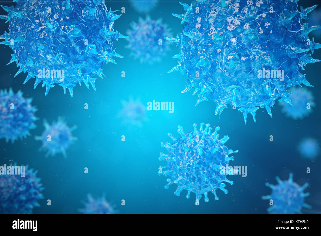 3d Illustration, Hepatitis, H1N1, HIV, FLU, AIDS viruses abstract ...