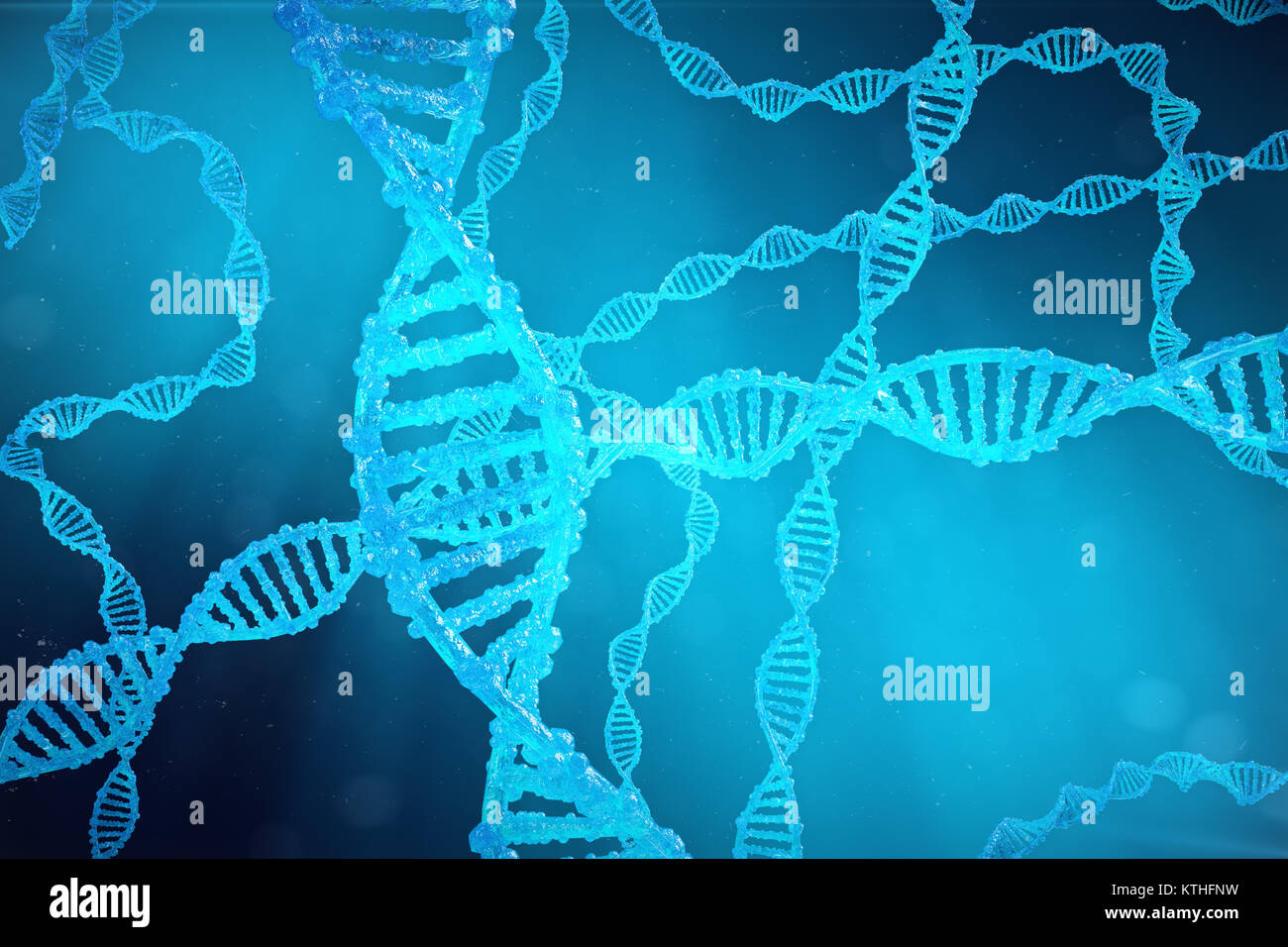 Helix DNA molecule with modified genes. Correcting mutation by genetic ...