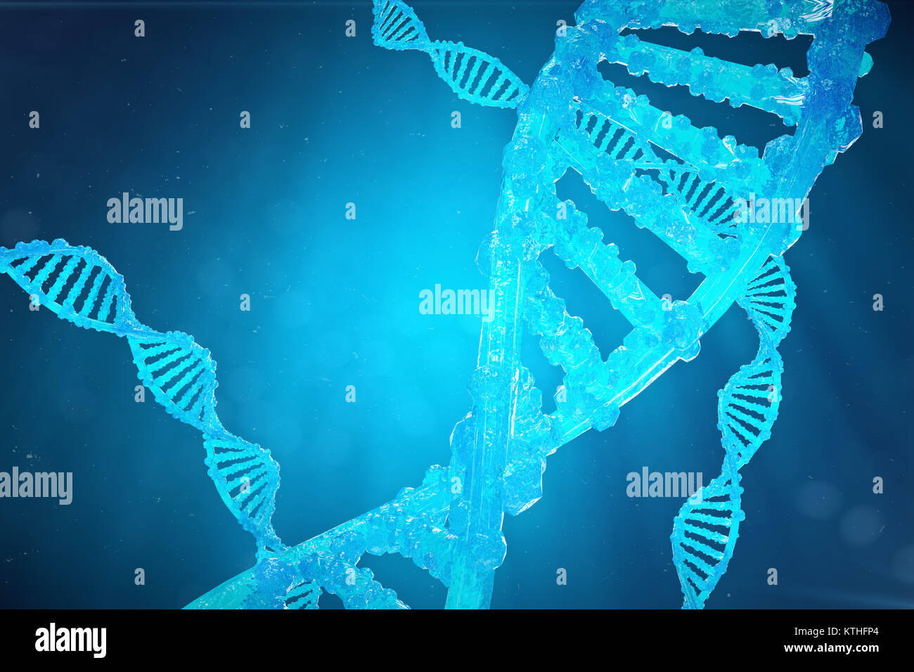 Helix DNA molecule with modified genes. Correcting mutation by genetic ...