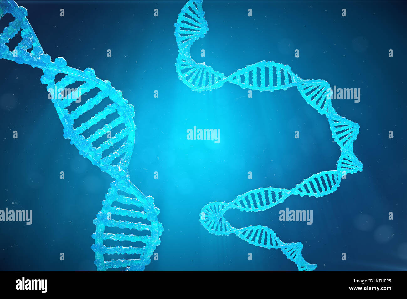 Helix DNA molecule with modified genes. Correcting mutation by genetic ...