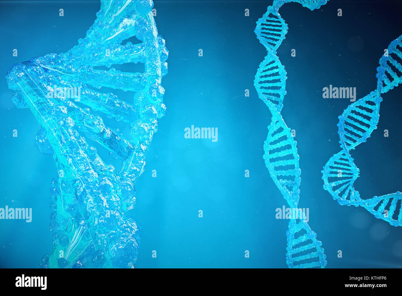 Helix DNA molecule with modified genes. Correcting mutation by genetic ...