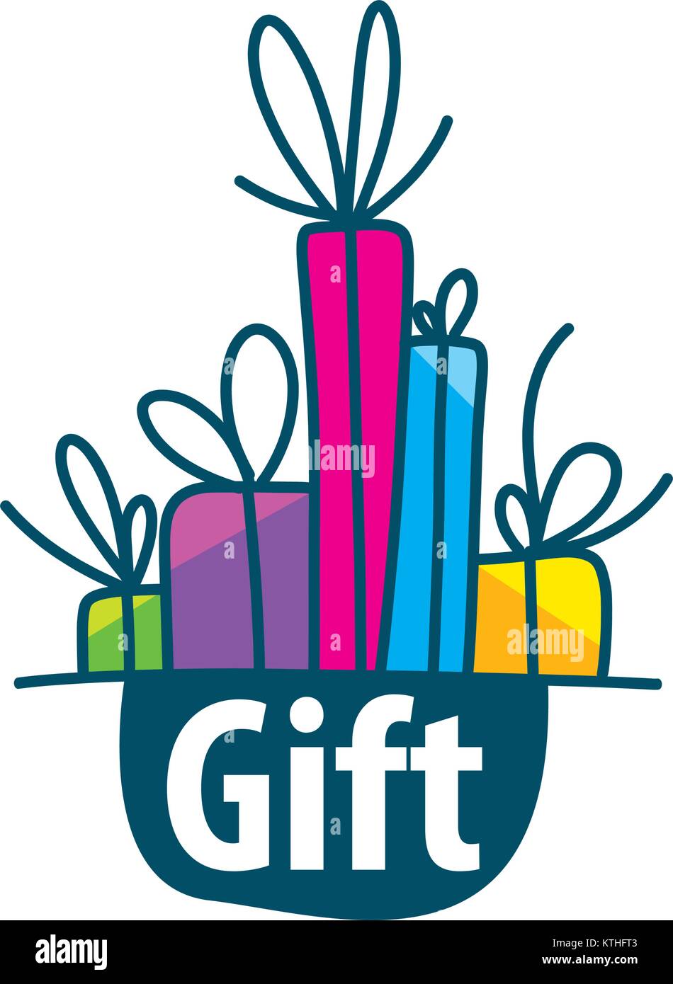 vector logo gift Stock Vector Image & Art - Alamy