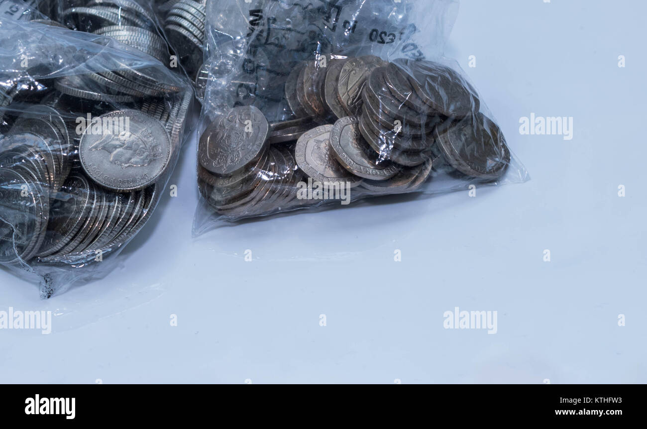 Uk coin bags hi-res stock photography and images - Alamy