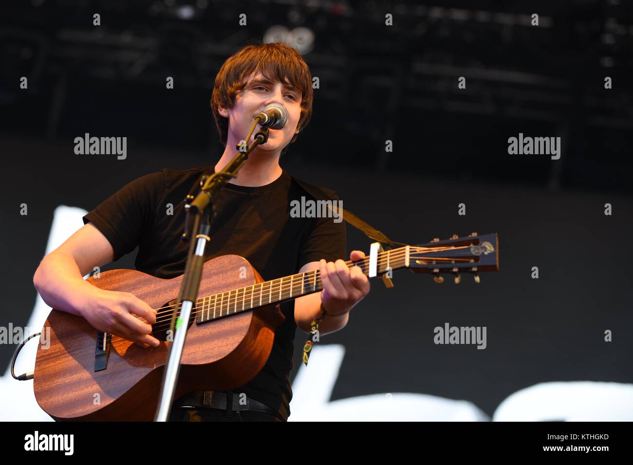 Slovakia, Trencin – July 8, 2017. Jake Bugg, English musician, singer ...