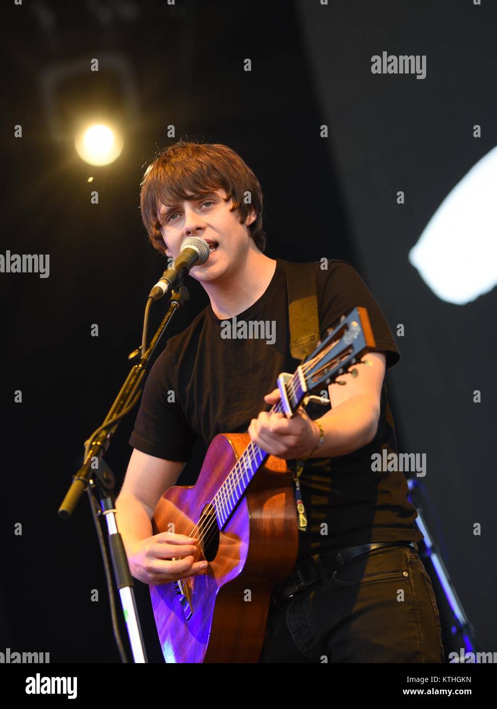 Slovakia, Trencin – July 8, 2017. Jake Bugg, English musician, singer ...