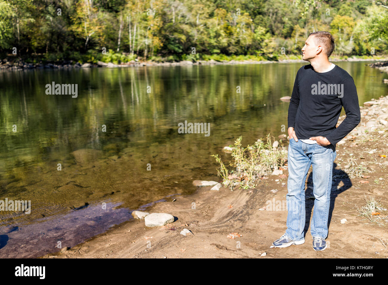 Reflection man face water hi-res stock photography and images - Alamy