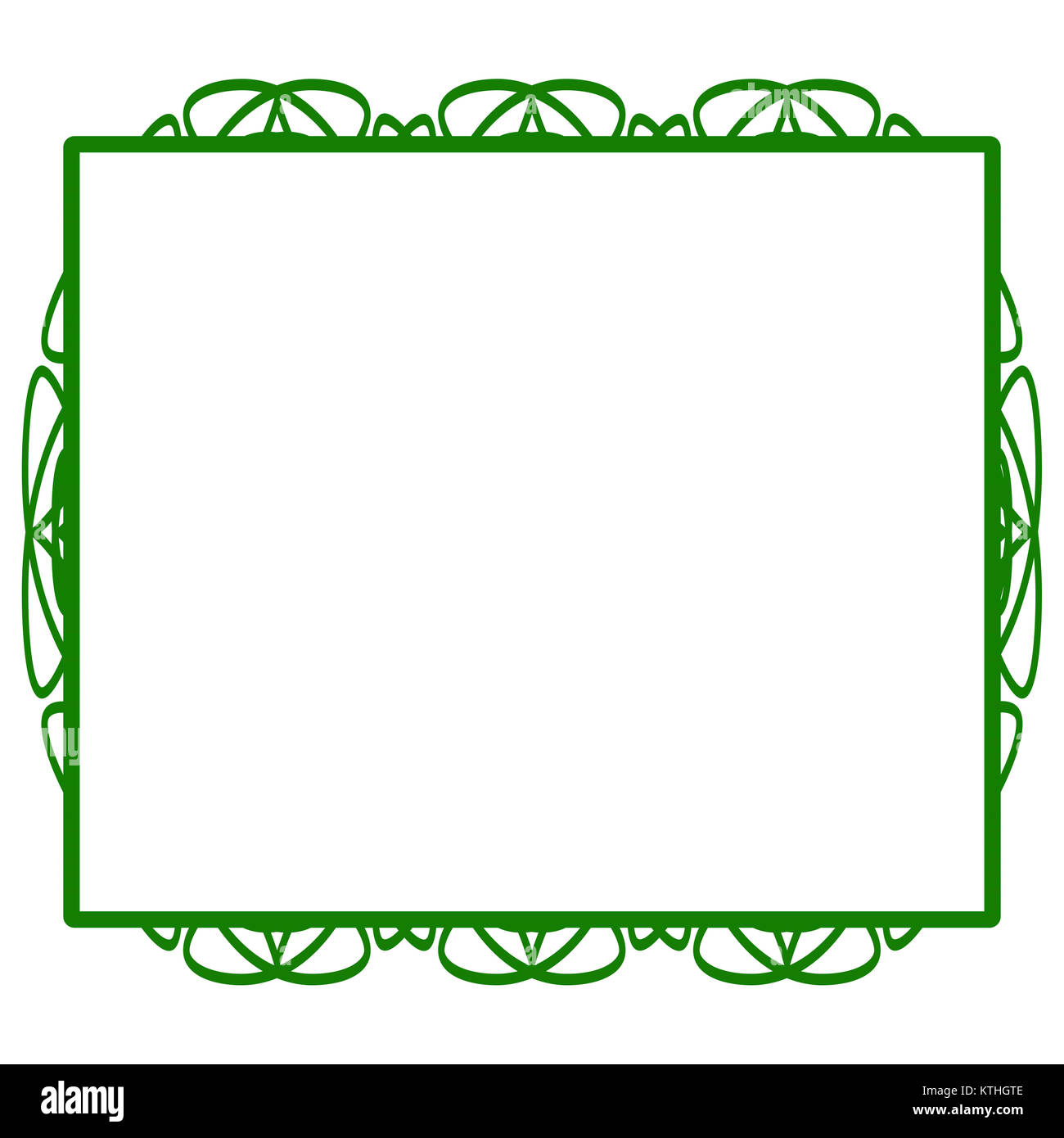 Green paper frame decorated Cut Out Stock Images & Pictures - Alamy