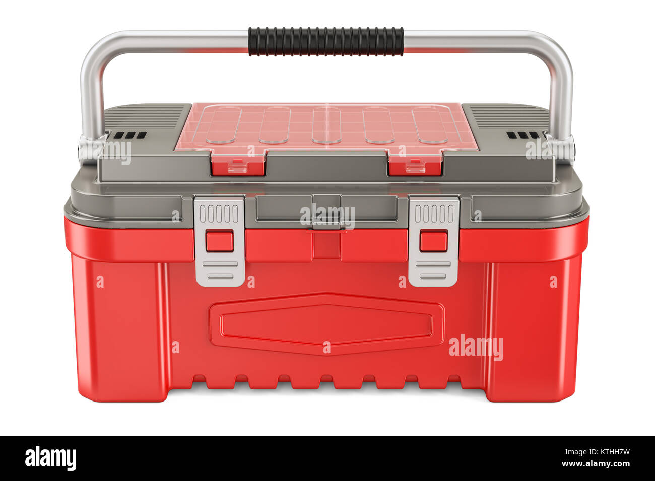 Toolbox closeup, 3D rendering isolated on white background Stock Photo ...