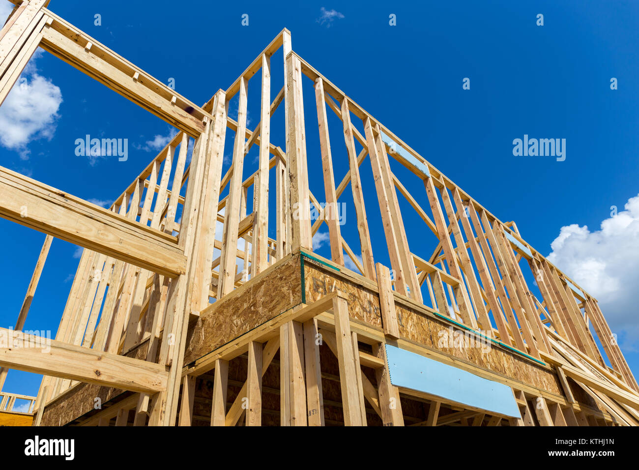 Single Family Home Construction - Building a New Wood Framed House ...