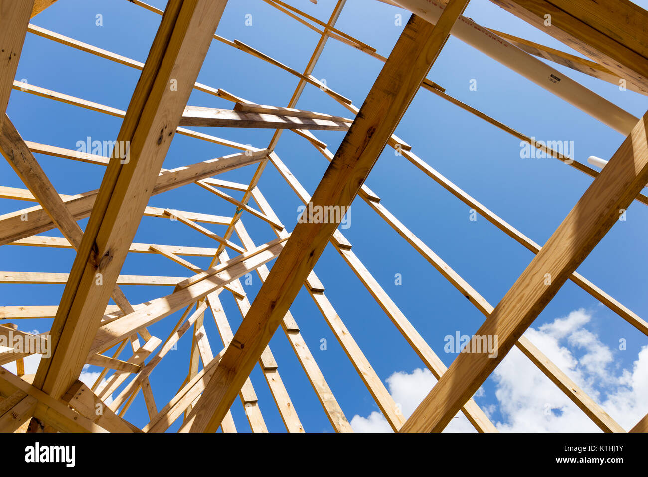 Single Family Home Construction - Building a New Wood Framed House ...