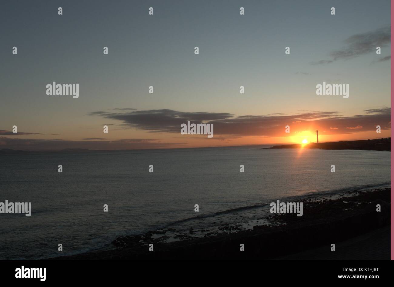 ocean view with sunset Stock Photo - Alamy