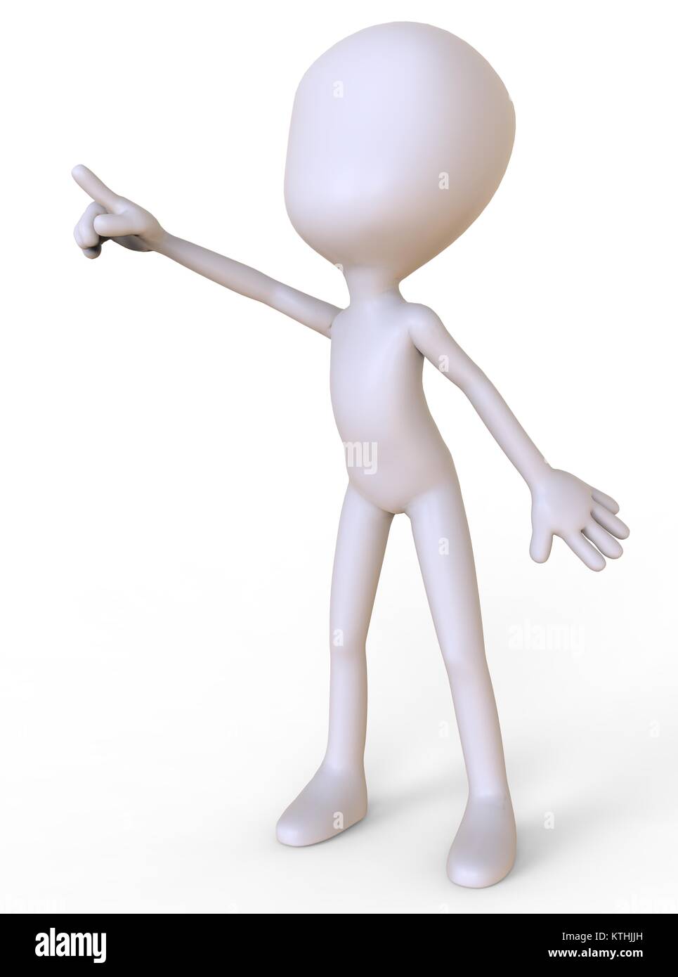 3D man at blank space isolated on white background 3d illustration ...