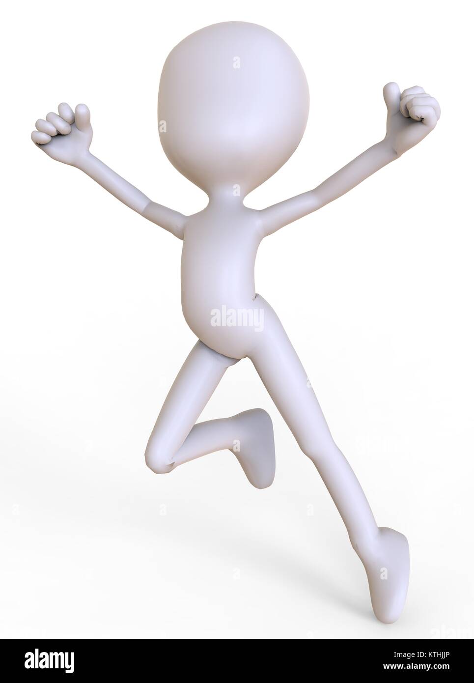 3D man at blank space isolated on white background 3d illustration ...