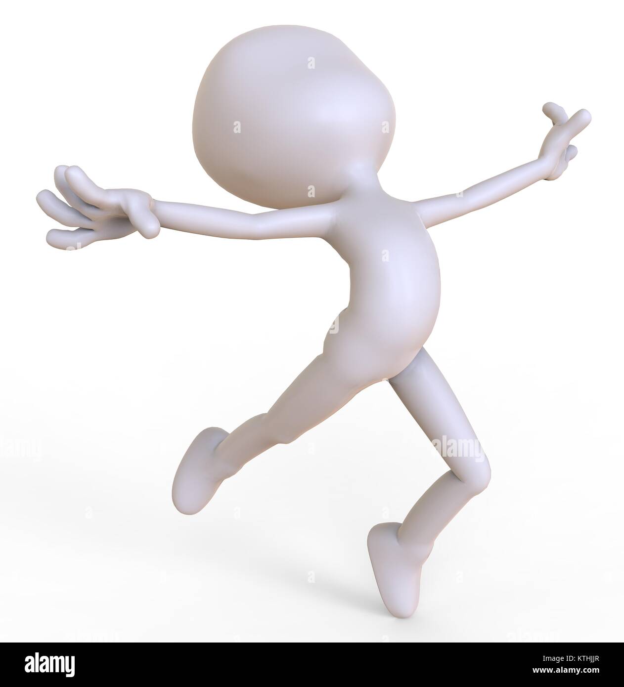 3D man at blank space isolated on white background 3d illustration ...