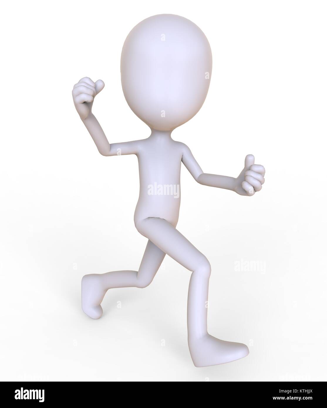 3D man at blank space isolated on white background 3d illustration ...