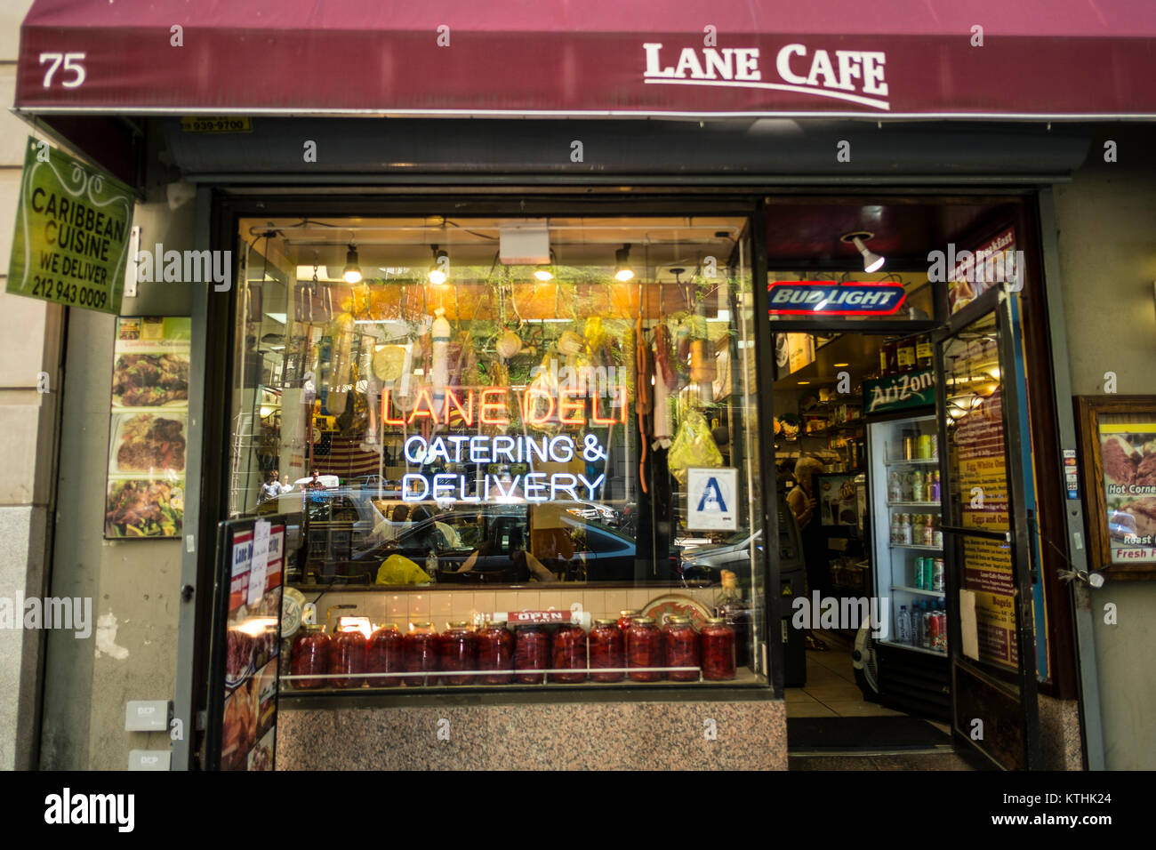 Lane Cafe in the Financial District of Manhattan New York City, USA ...