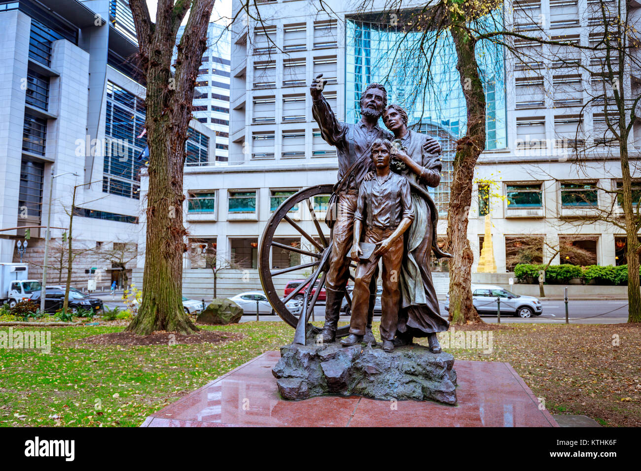 Portland, United States - Dec 19, 2017 : The statue, which is ...