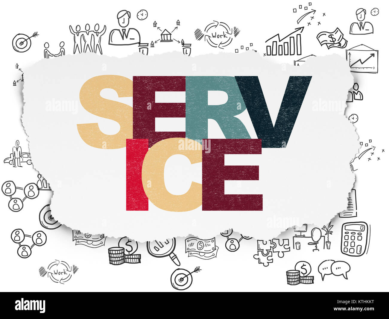 Business concept: Service on Torn Paper background Stock Photo - Alamy
