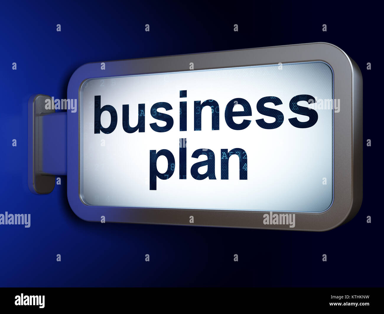 Finance concept: Business Plan on billboard background Stock Photo - Alamy