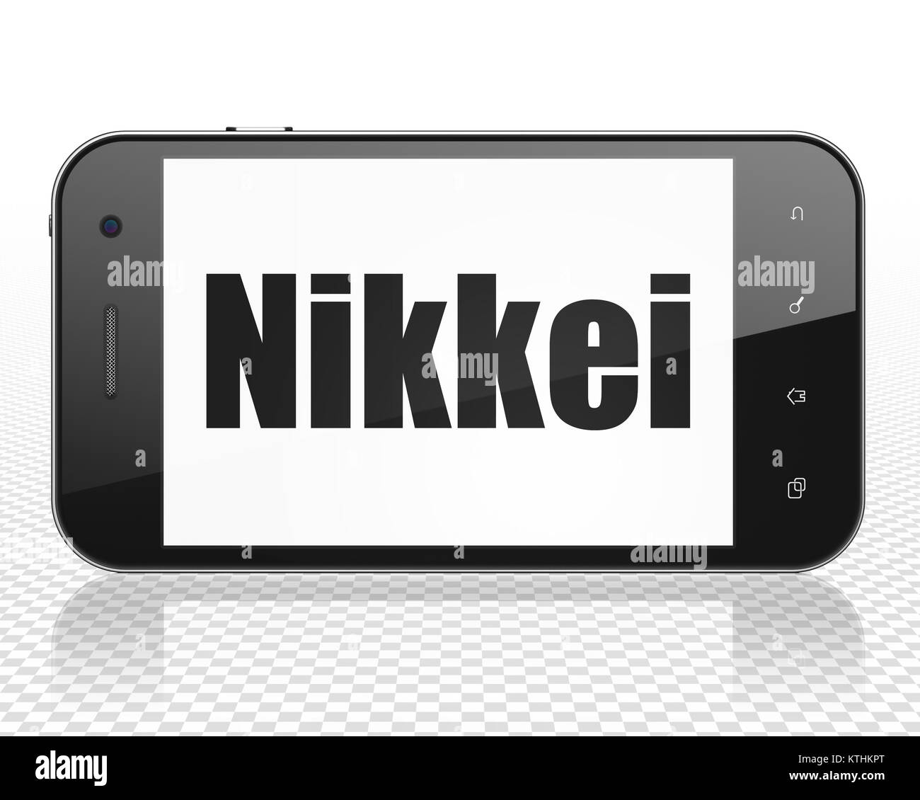 Stock market indexes concept: Smartphone with Nikkei on display Stock ...