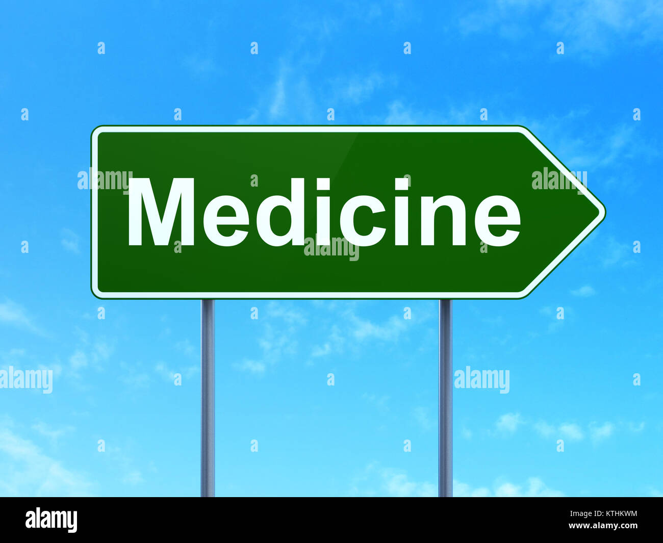 Healthcare concept: Medicine on road sign background Stock Photo - Alamy
