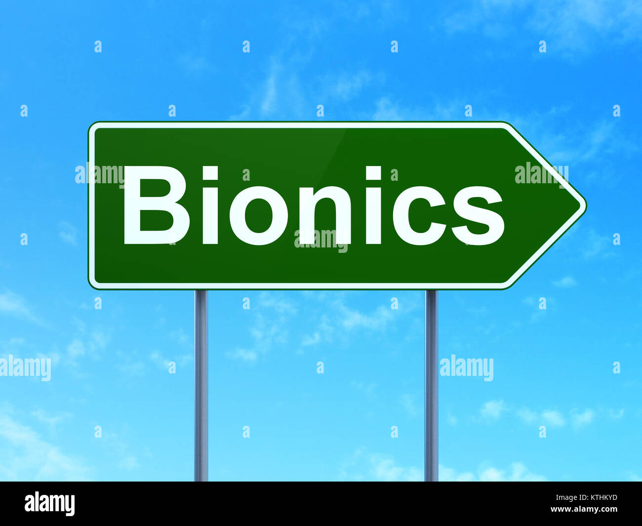 Science concept: Bionics on road sign background Stock Photo - Alamy