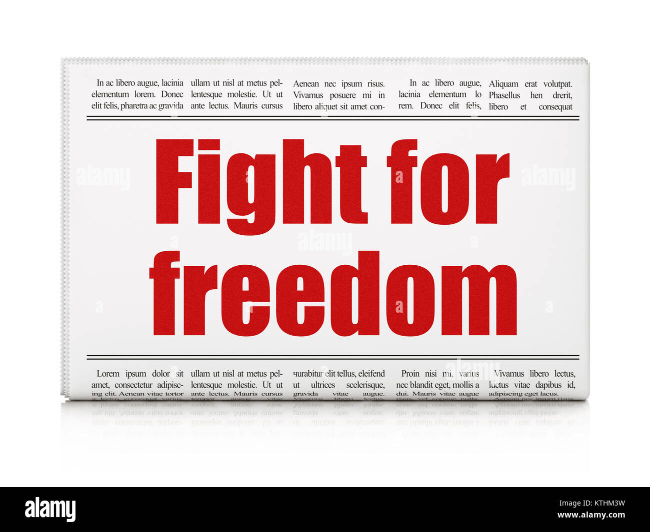 Politics concept: newspaper headline Fight For Freedom Stock Photo - Alamy
