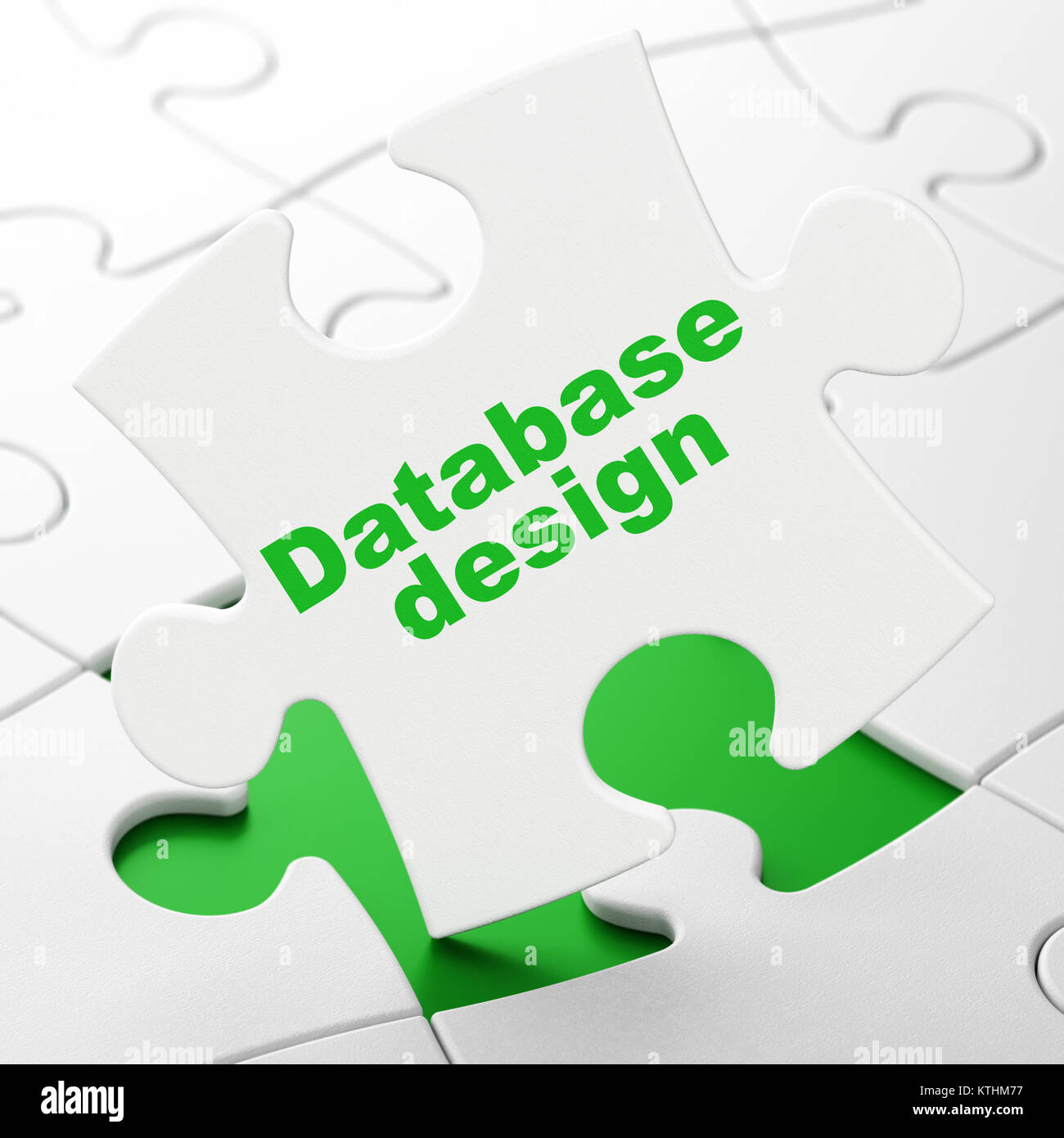 Programming concept: Database Design on puzzle background Stock Photo ...