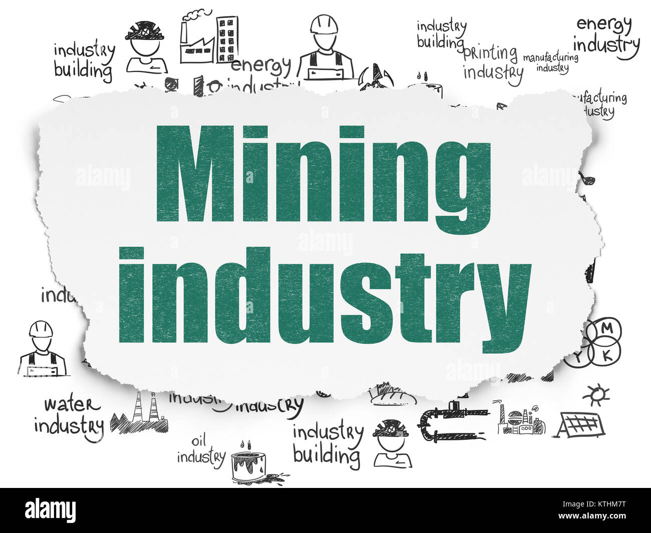 Industry concept: Mining Industry on Torn Paper background Stock Photo ...
